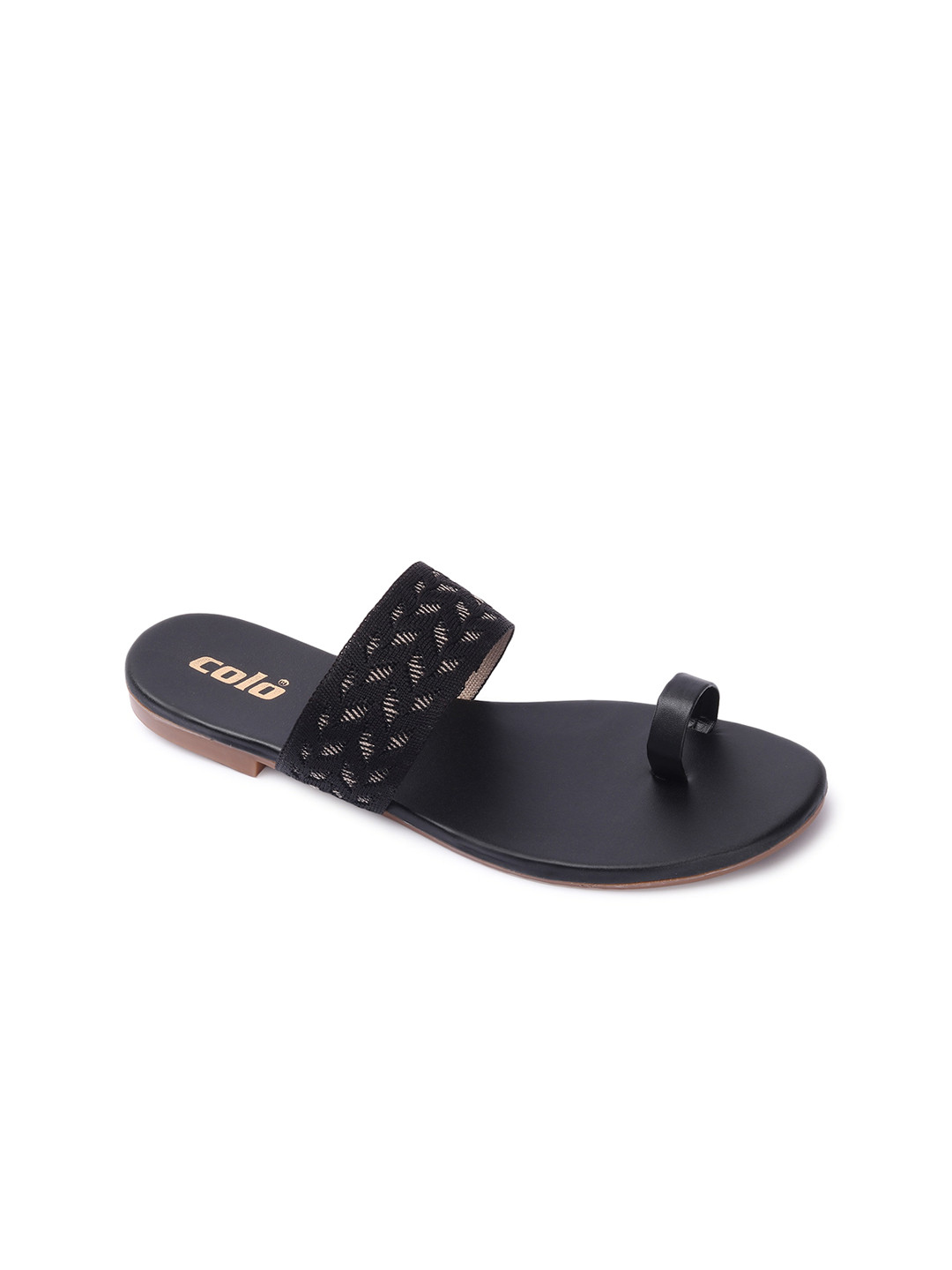 Buy Colo Women Woven Design Open One Toe Flats - Flats for Women ...