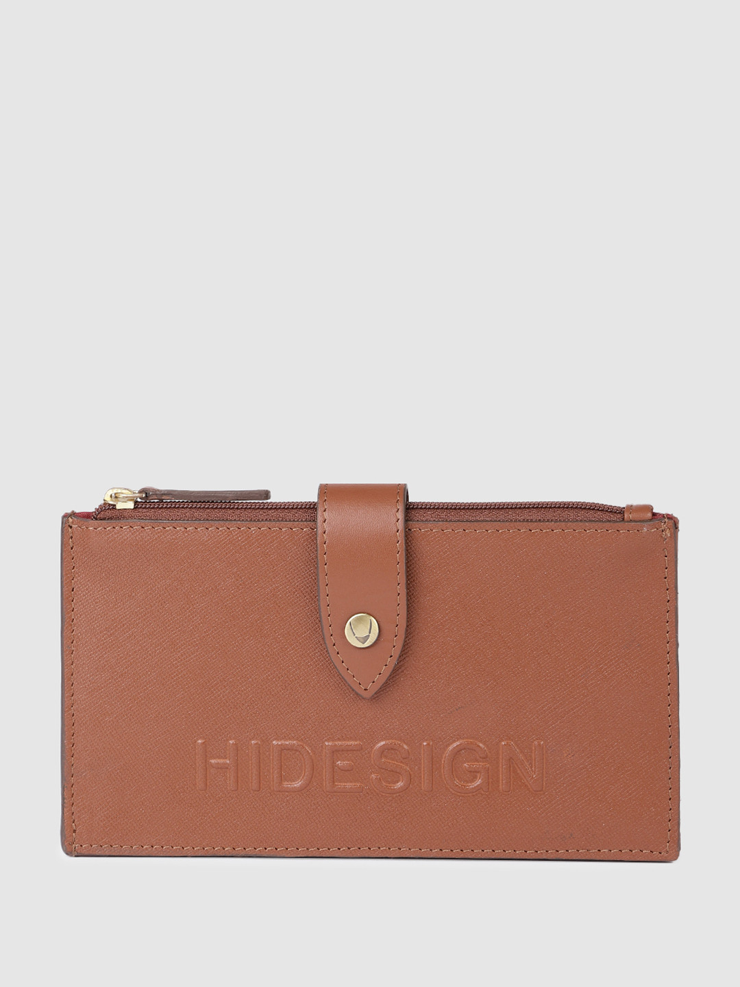 Buy Hidesign Women Brand Logo Design Leather Two Fold Wallet - Wallets ...