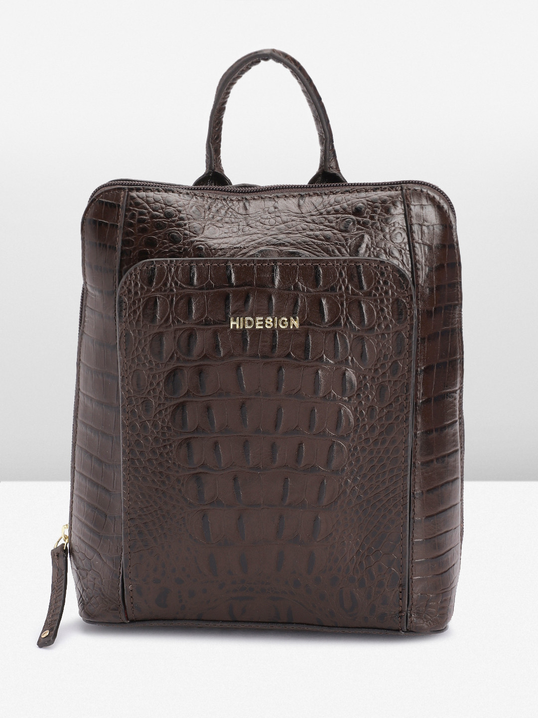 Buy Hidesign Women Leather Animal Textured Backpack - Backpacks for ...