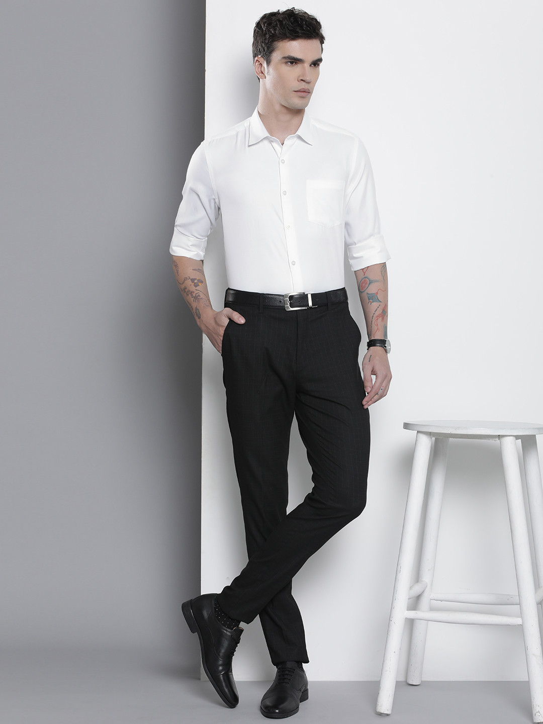 Buy Luxe By TIGC Men Slim Fit Opaque Formal Shirt - Shirts for Men ...