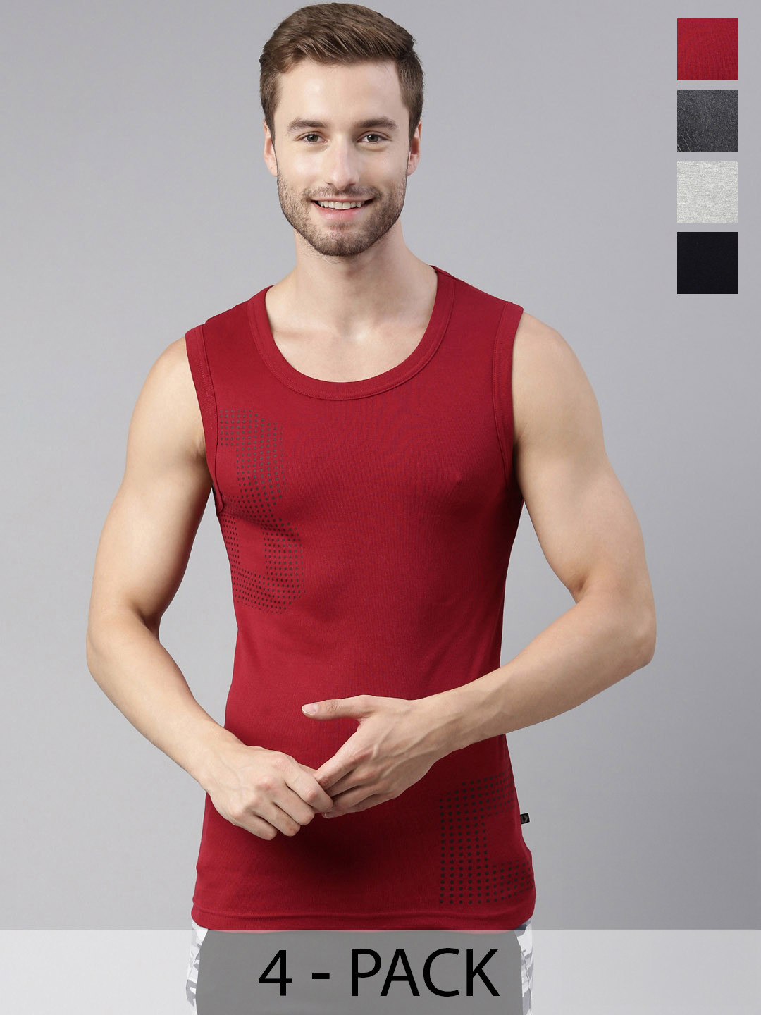 Buy DIXCY SCOTT MAXIMUS Pack Of 4 Sleeveless Smart Wash Advance ...