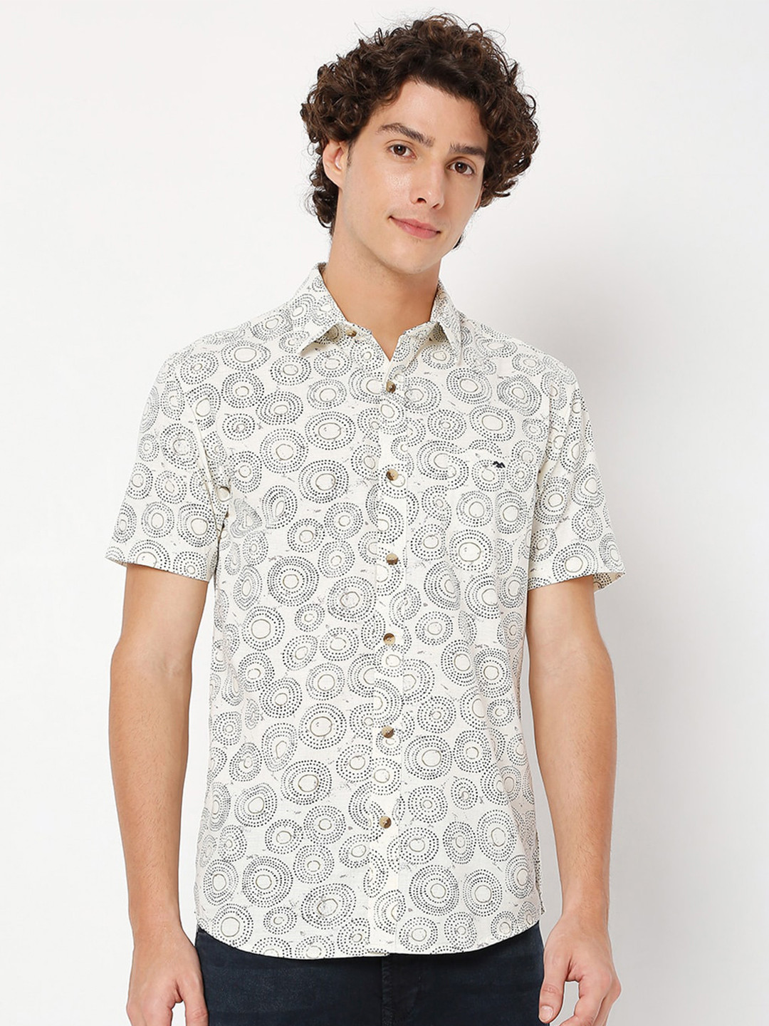 Buy Mufti Slim Fit Geometric Printed Shirt - Shirts for Men 23154568 ...