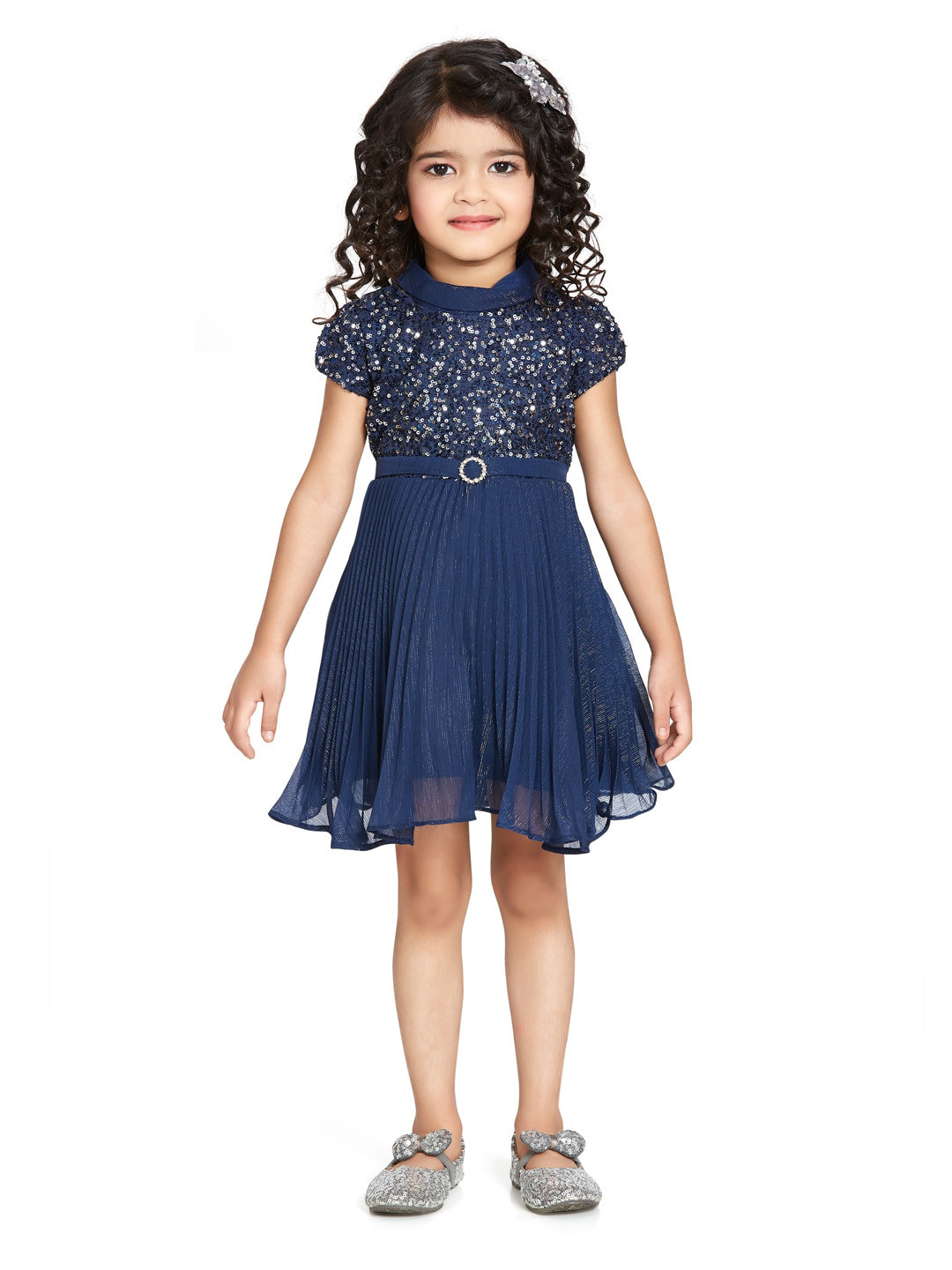 Buy Peppermint Girls Sequin Embellished Fit & Flare Dress - Dresses for ...
