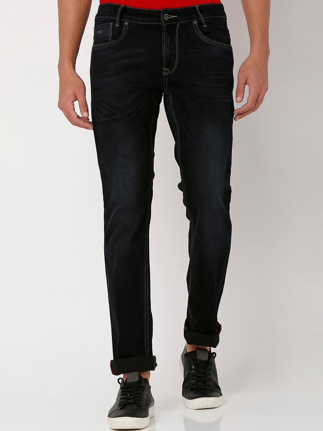 Buy Mufti Men Mid Rise Slim Fit Light Fade Clean Look Stretchable Jeans ...