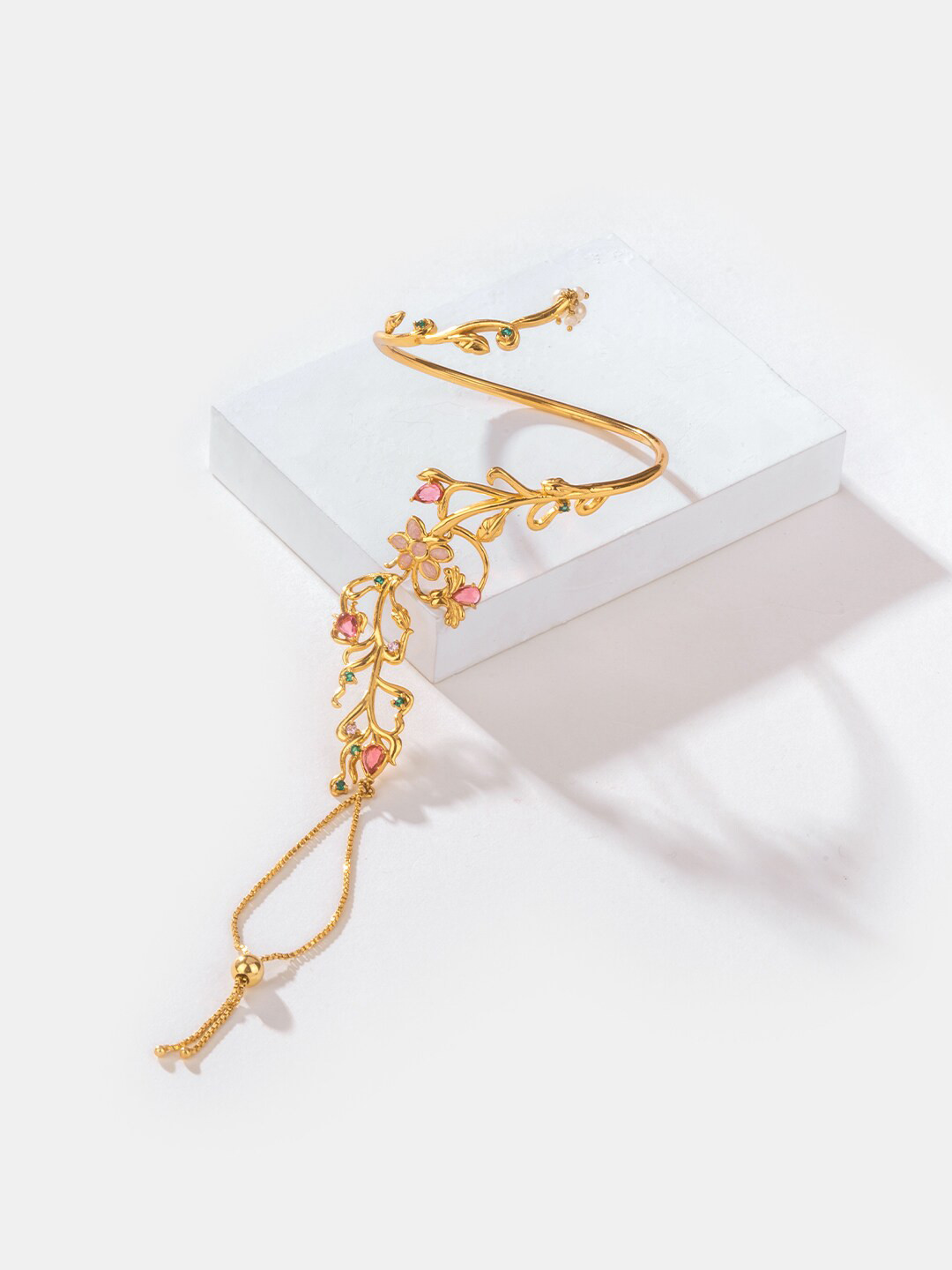 Buy SHAYA 925 Sterling Silver Gold Plated Ring Bracelet - Bracelet for ...