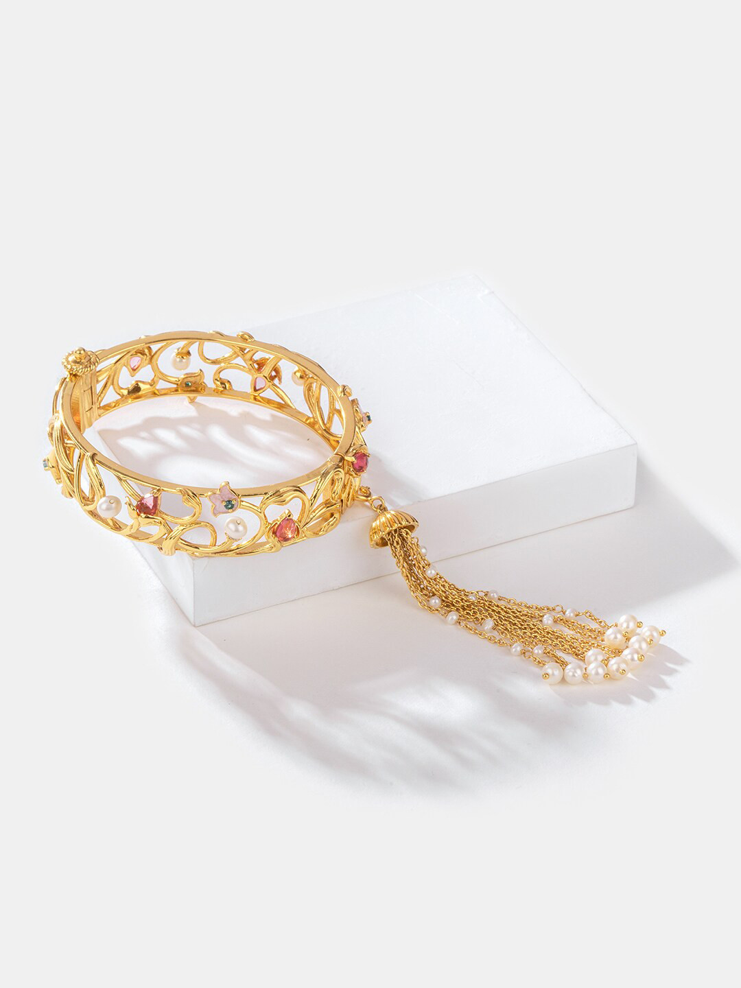 Buy SHAYA 925 Sterling Silver Gold Plated Bangle Style Bracelet ...