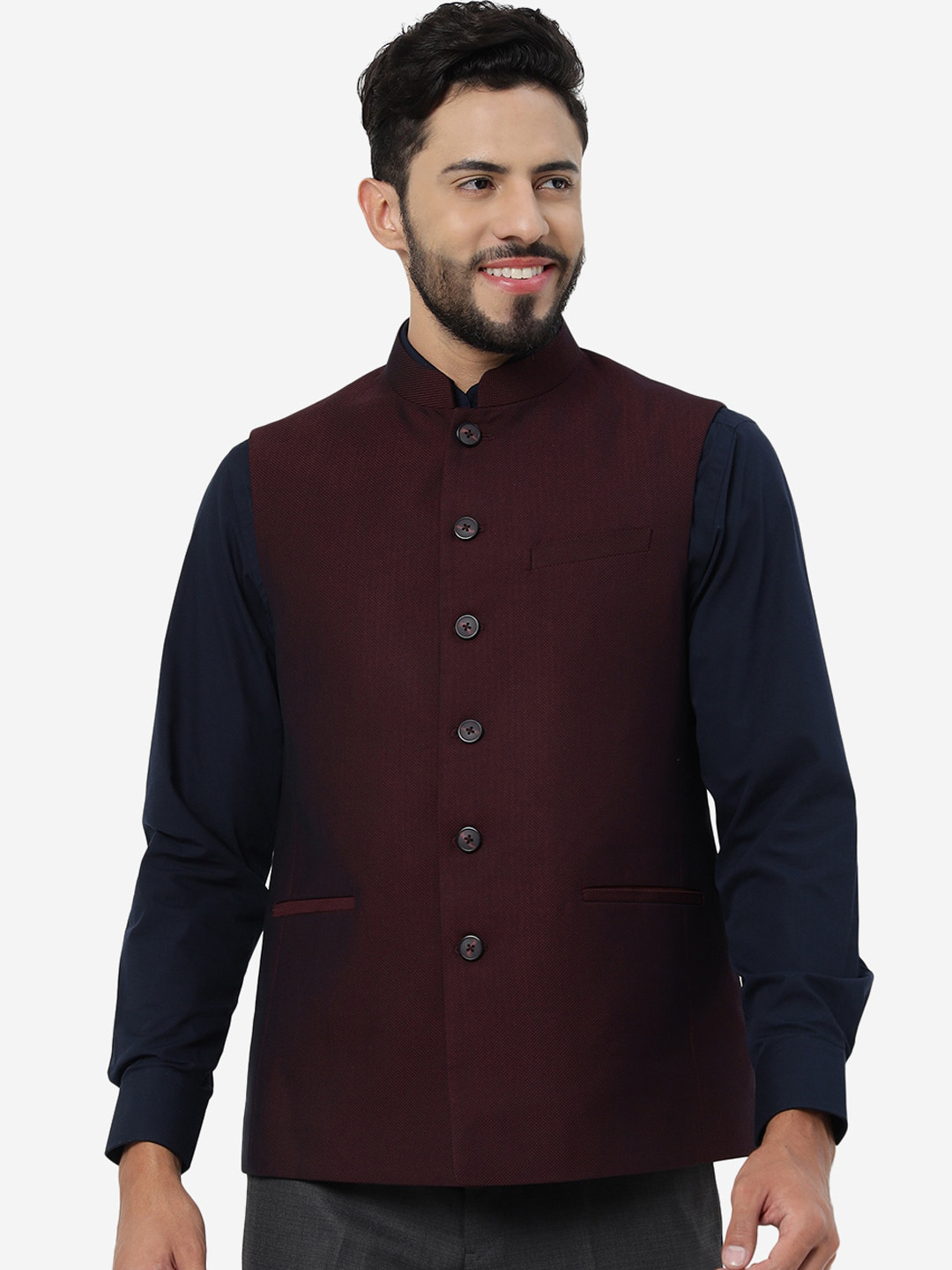Buy MODI JACKET Mandarin Collar Formal Nehru Modi Jacket - Nehru ...