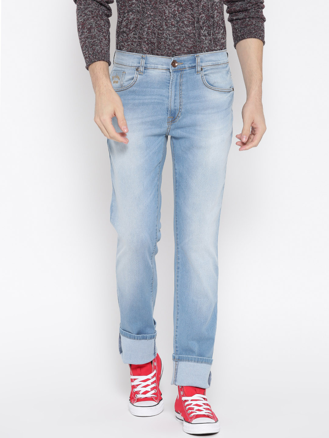 Buy Pepe Jeans Men Blue Holborne Fit Low Rise Clean Look Stretchable ...