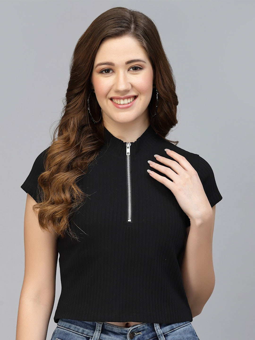 Buy Strong And Brave Odour Free Cotton Body Fit Top - Tops for Women ...