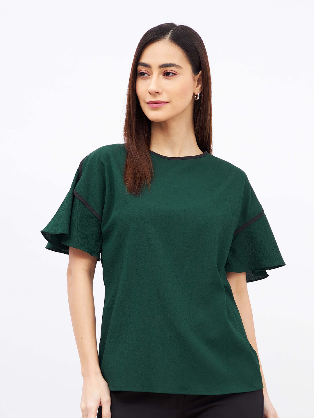 Buy SALT ATTIRE Boat Neck Flared Sleeve Top - Tops for Women 23194018 ...