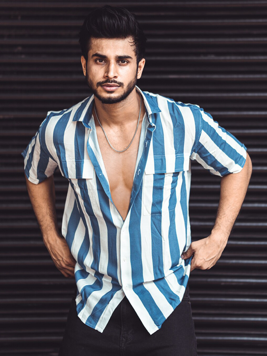 Buy Powerlook White & Blue India Slim Fit Striped Casual Shirt - Shirts ...