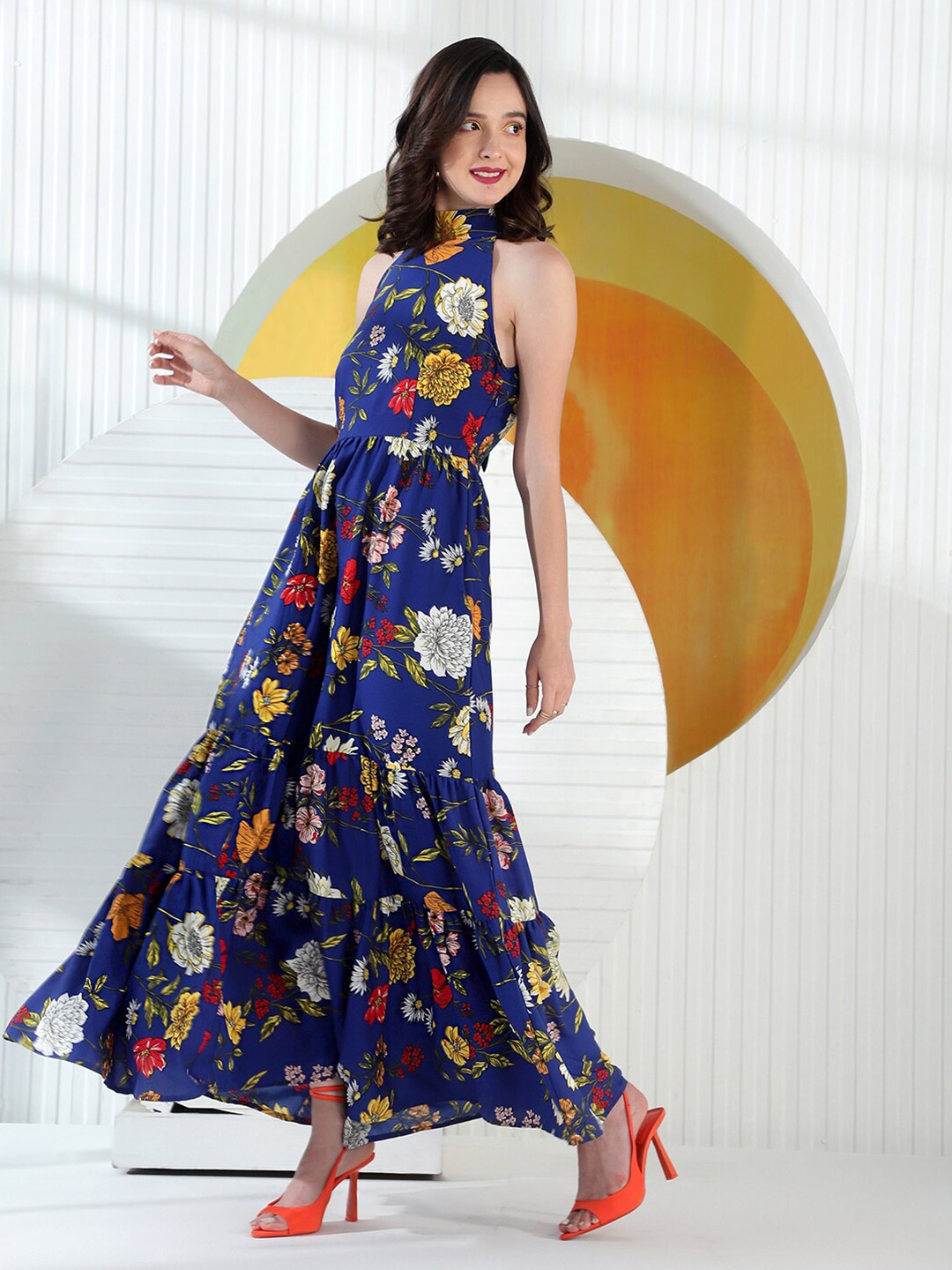 Buy KASSUALLY Floral Print Halter Neck Maxi Dress - Dresses for Women ... Buy KASSUALLY Floral Print Halter Neck Maxi Dress - Dresses for Women ...