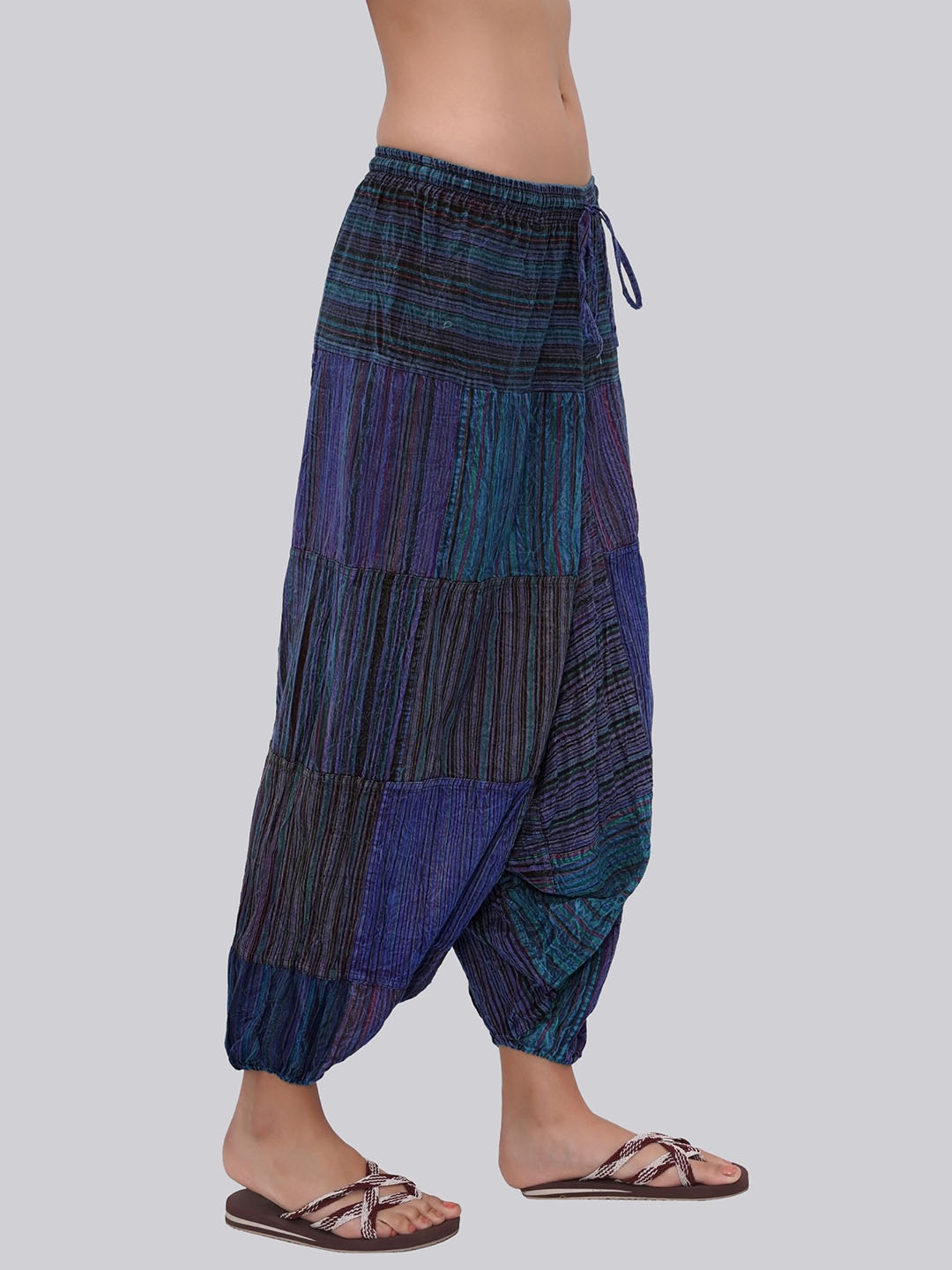 Buy Fressia Fabrics Women Printed Loose Fit Pure Cotton Harem Pant