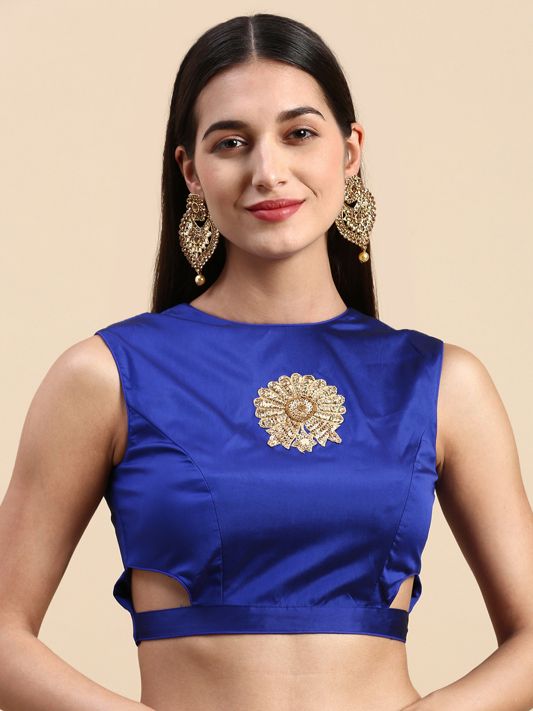 Buy Ethnovog Embroidered Opal Taffeta Saree Blouse - Saree Blouse for Women 23205642 | Myntra