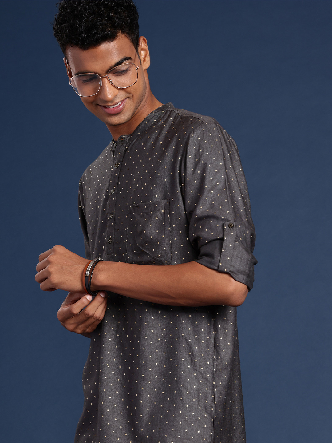 Buy Taavi Rogan Polka Dot Printed Short Kurta - Kurtas for Men 23211234 ...