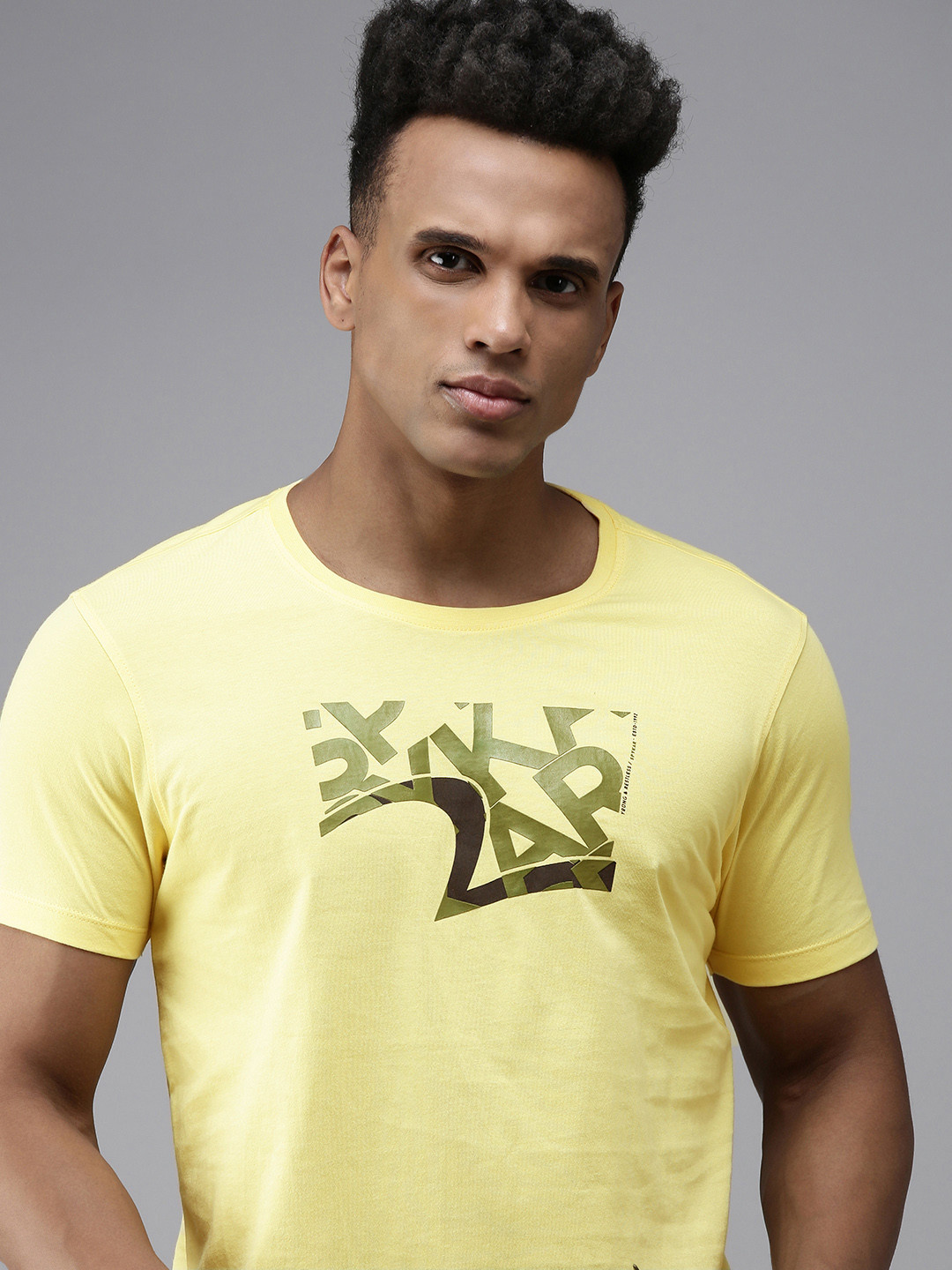 Buy SPYKAR Brand Logo Printed Pure Cotton Slim Fit T Shirt - Tshirts ...