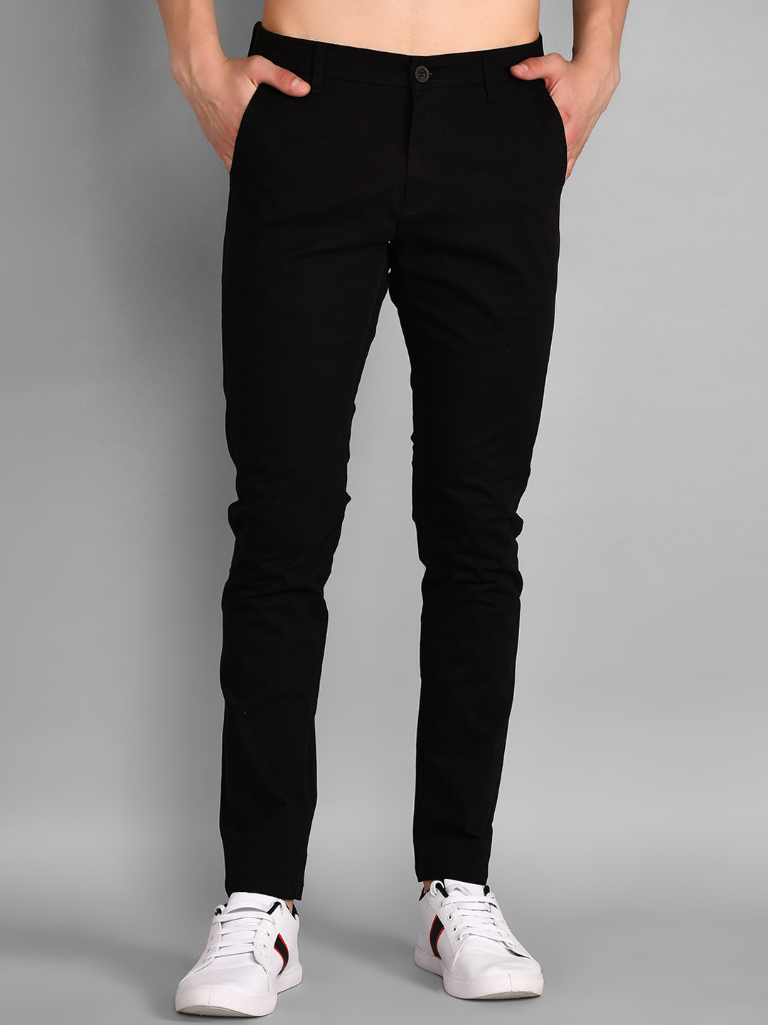 Buy TIM PARIS Men Mid Rise Easy Wash Cotton Chinos Trousers - Trousers ...