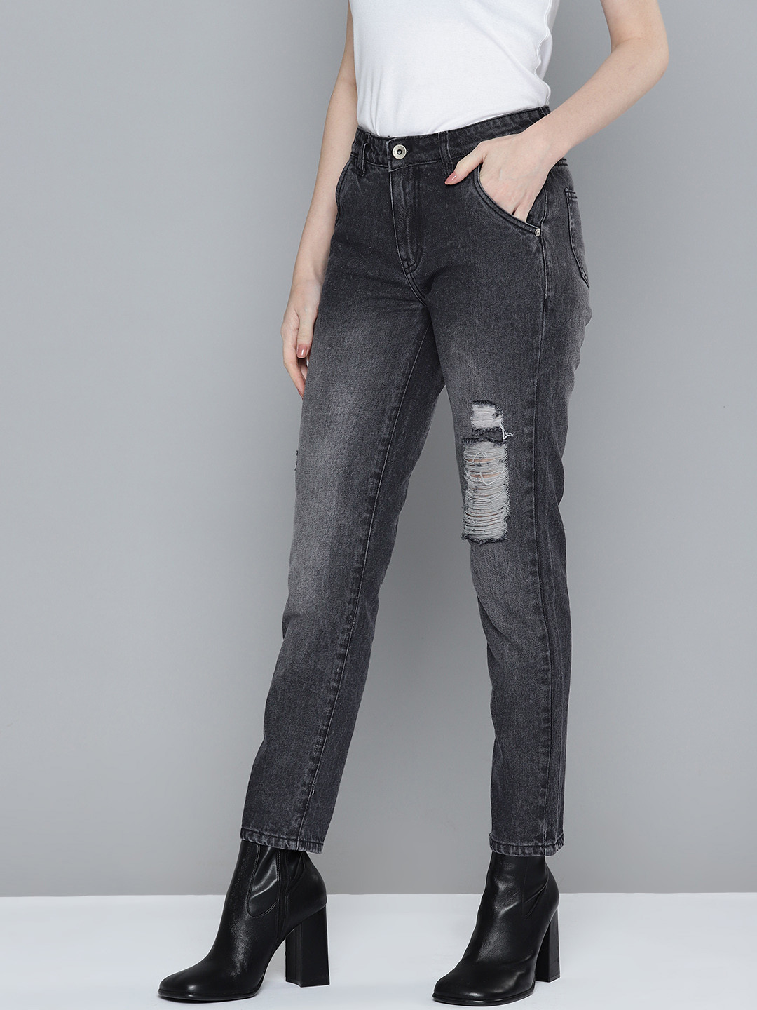 Buy Chemistry Women Highly Distressed Heavy Fade Ripped Jeans - Jeans ...