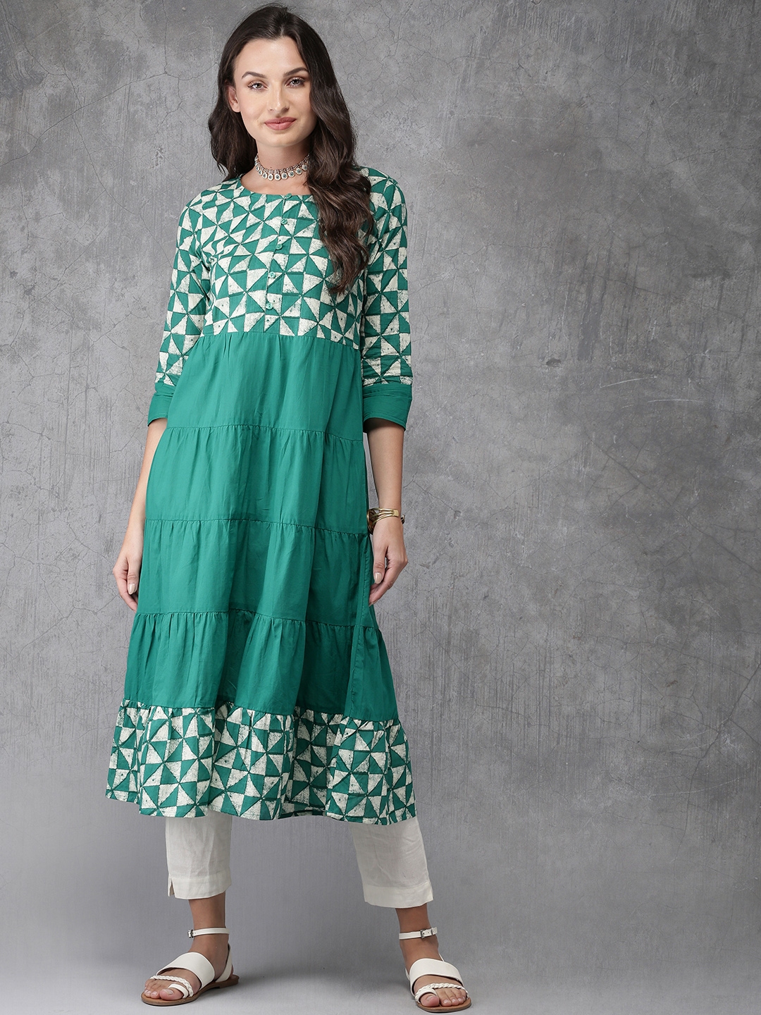 Buy Anouk Women Green & Off White Yoke Design A Line Kurta - Kurtas for ... Buy Anouk Women Green & Off White Yoke Design A Line Kurta - Kurtas for ...
