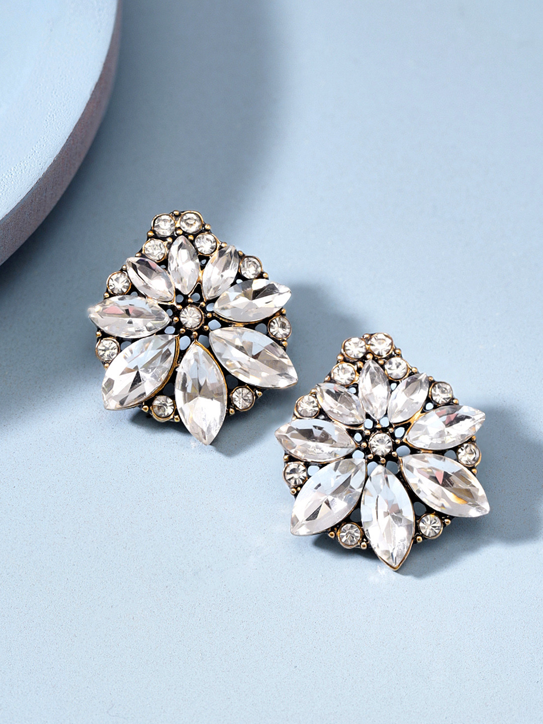 Buy TOKYO TALKIES X Rubans FASHION ACCESSORIES Silver Plated Zircon ...