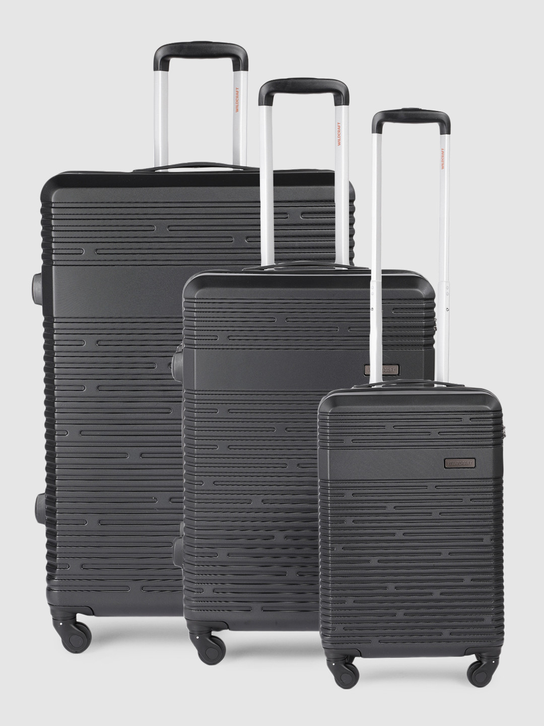 Buy Wildcraft Set Of 3 Gypsos Trolley Suitcases Cabin & Medium & Large ...