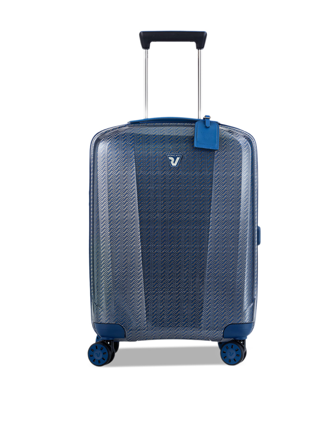 Buy RONCATO WE ARE TEXTURE Range Blue 21" Cabin Hard Trolley Bag ...