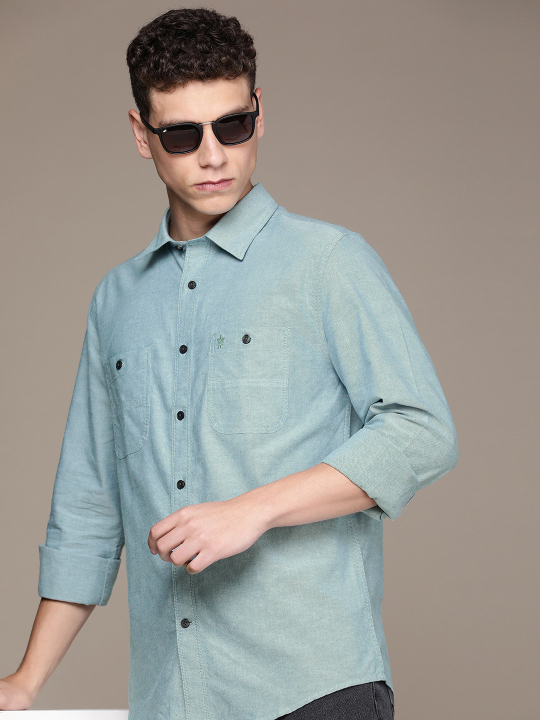 Buy French Connection Men Pure Cotton Slim Fit Casual Shirt - Shirts ...