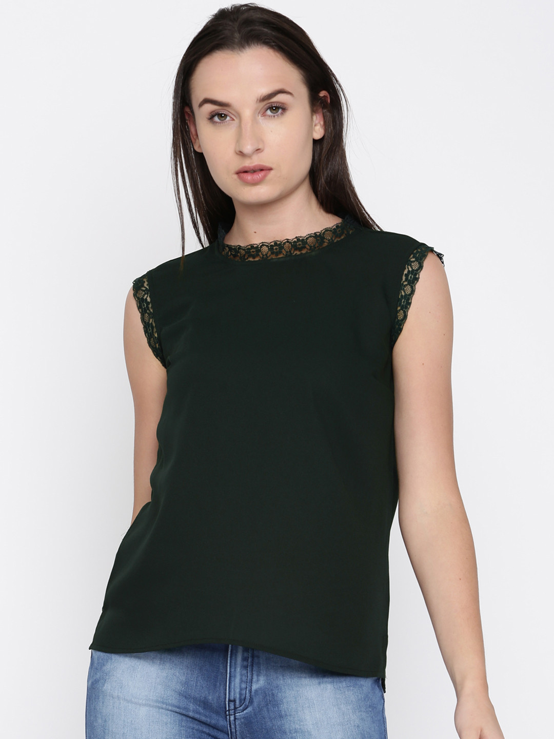 Buy French Connection Women Green Solid Top - Tops for Women 2326047 ...