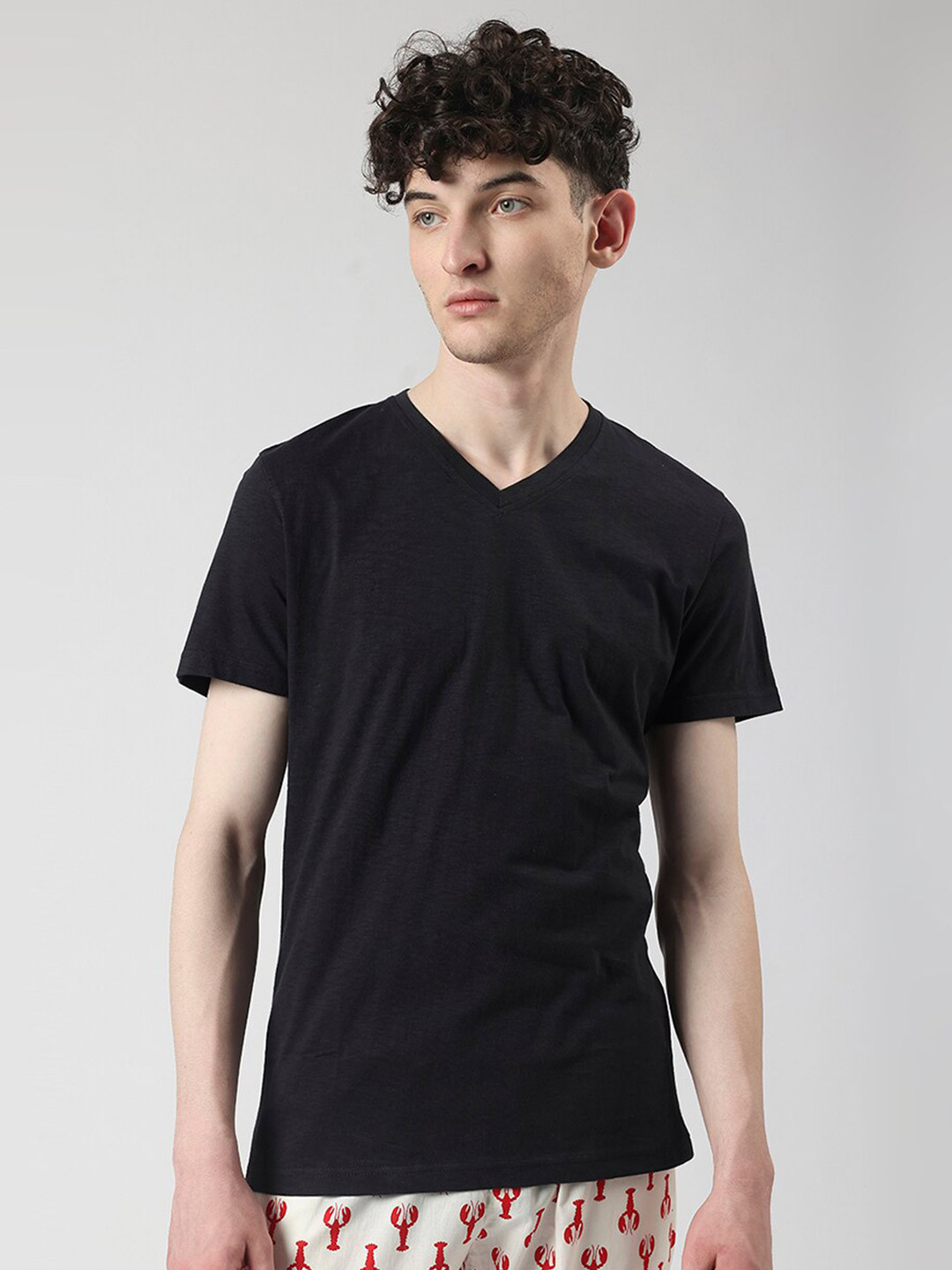 Buy Manaca V Neck Pure Cotton Relaxed Fit T Shirt - Tshirts for Men 23263652 | Myntra