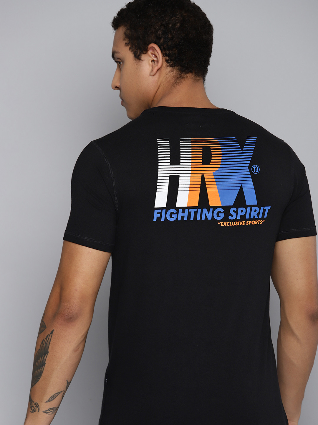 Buy HRX By Hrithik Roshan Men Brand Logo Printed T Shirt - Tshirts for ...