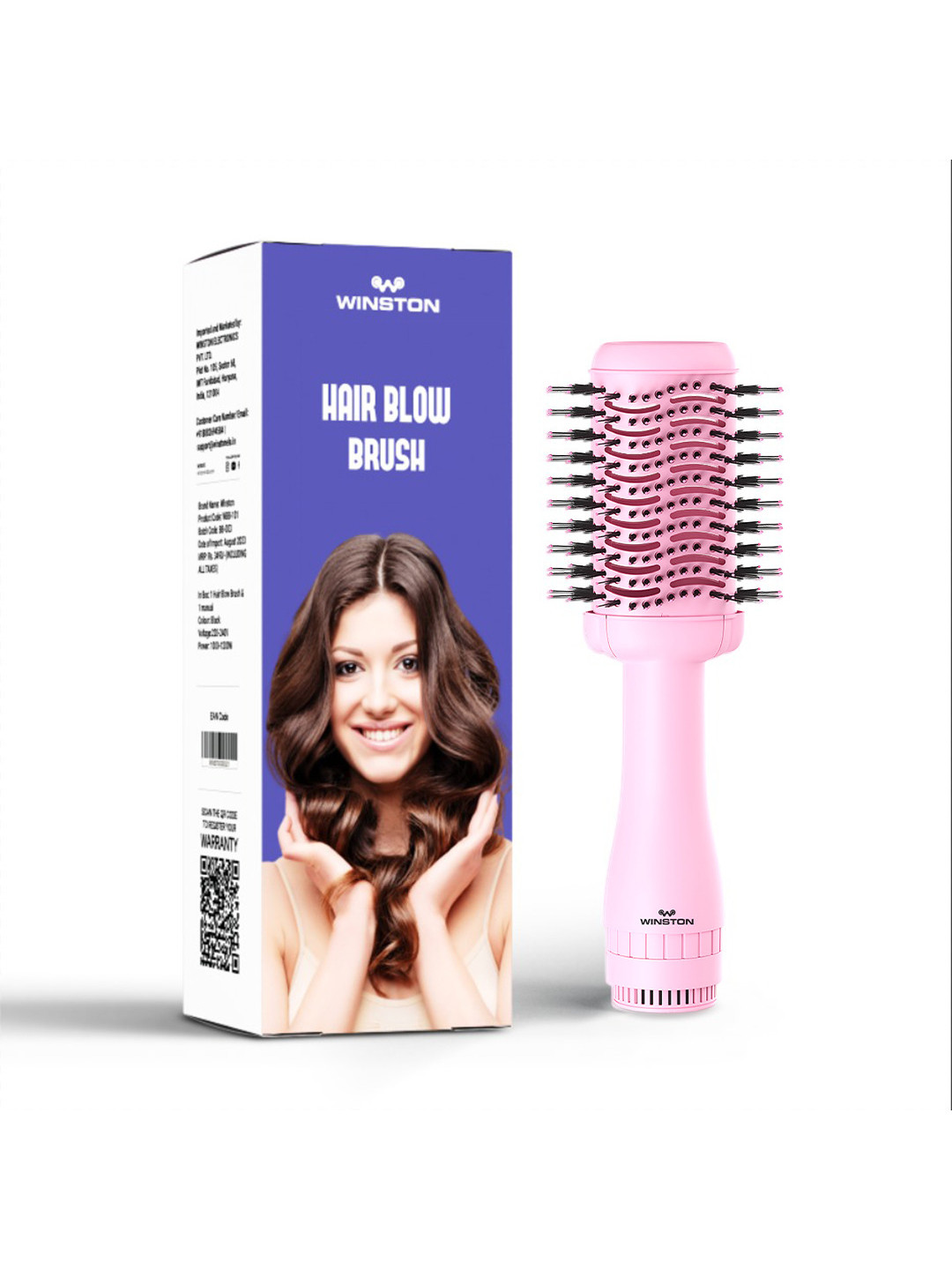 Buy WINSTON Hair Blow Brush & Volumizer With Multiple Air Setting Pink ...