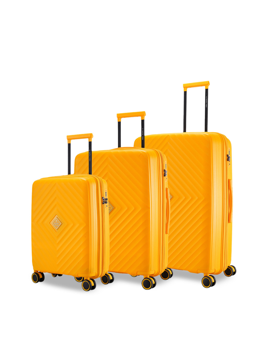 Buy Nasher Miles Set Of 3 Textured Hard Sided Trolley Bags - Trolley ...