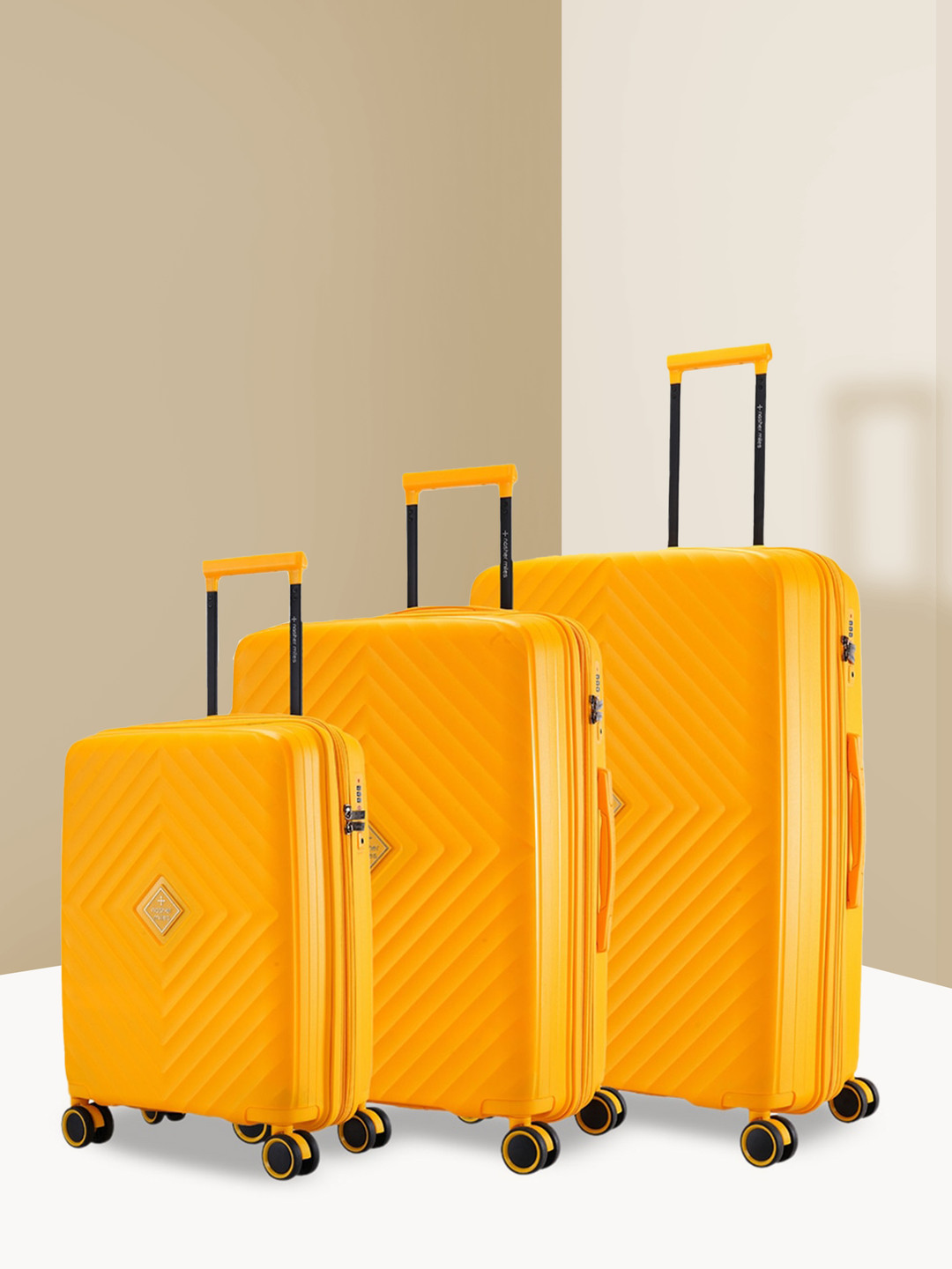 Buy Nasher Miles Set Of 3 Textured Hard Sided Trolley Bags - Trolley ...