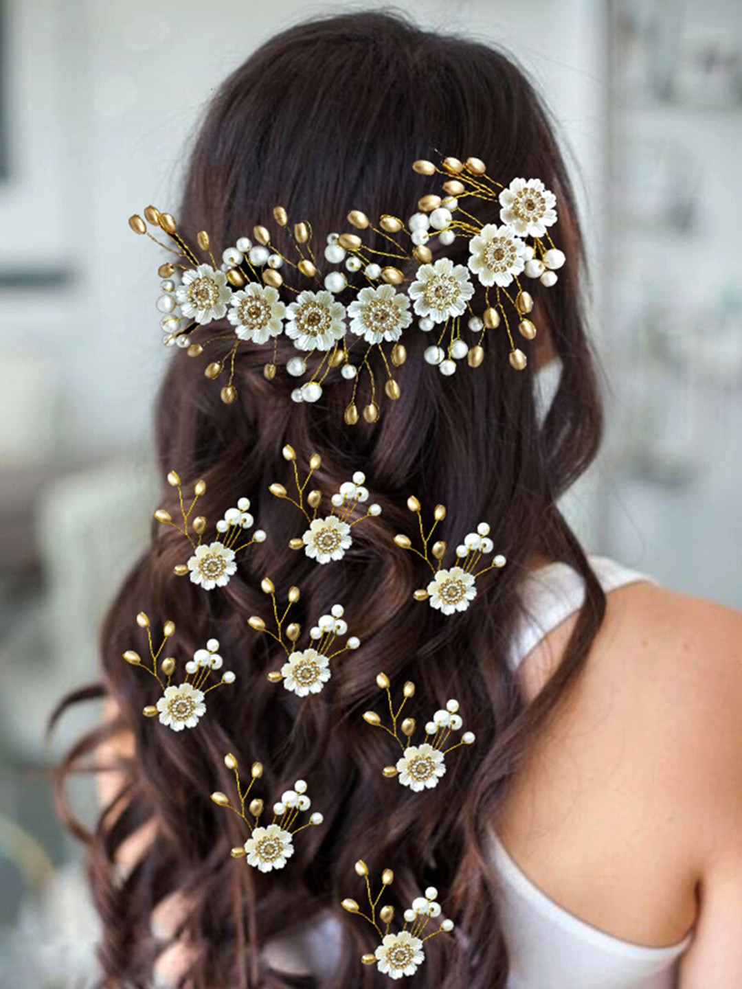 Buy Hair Flare Women 14Pcs Embellished Floral Hair Accessory Set - Hair ...