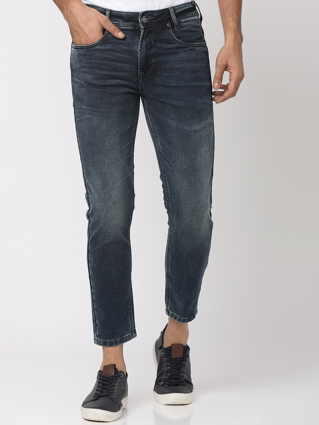 Buy Mufti Men Slim Fit Light Fade Clean Look Stretchable Jeans - Jeans ...