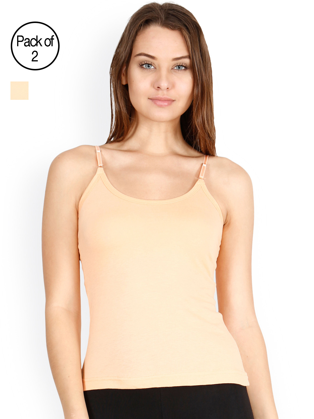Buy LUX Cozi For Her Beige Pack Of 2 Camisoles LC4H - Camisoles for ...