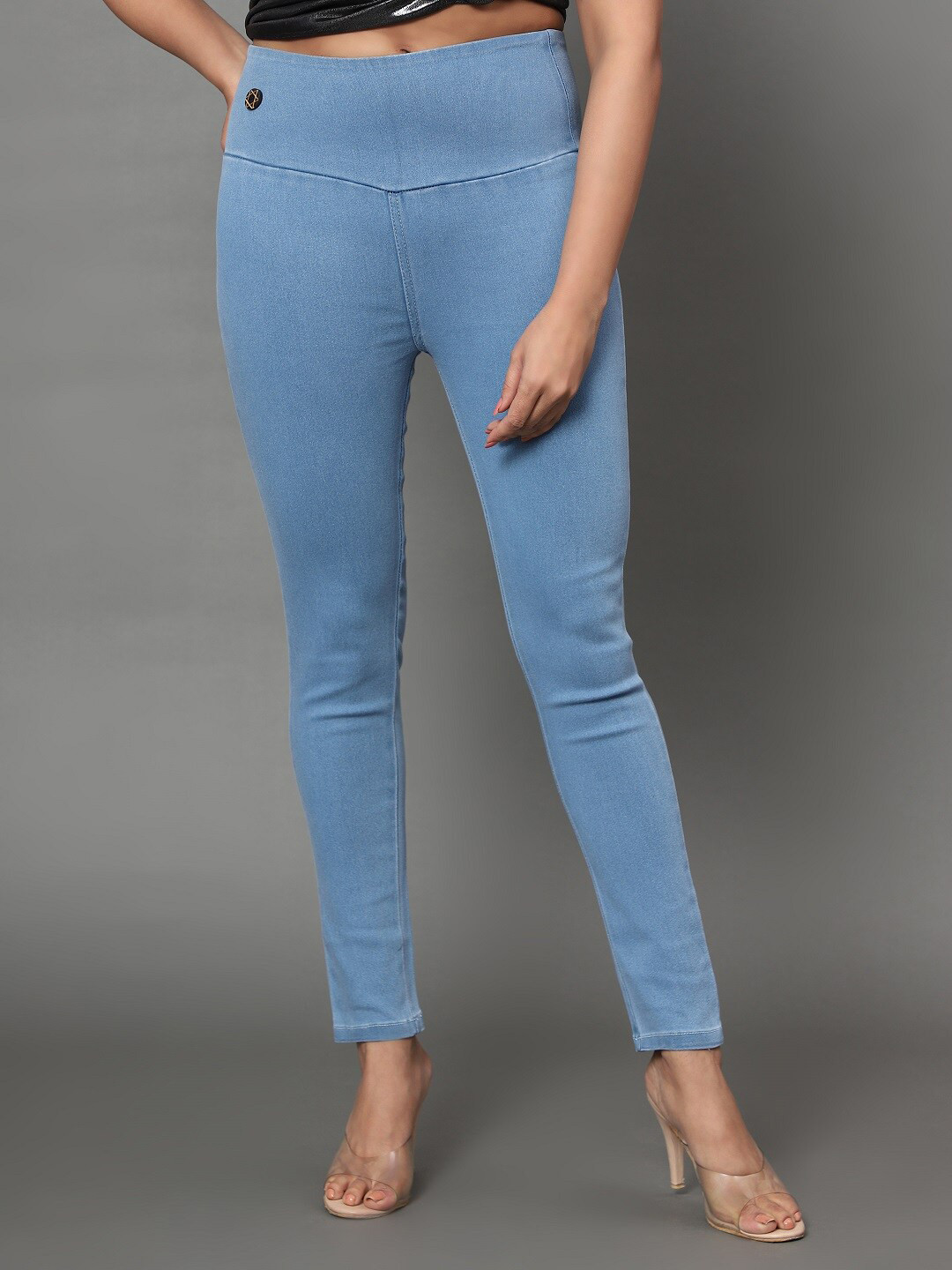 Buy BAESD Women Mid Rise Denim Cotton Jeggings - Jeggings for Women ...