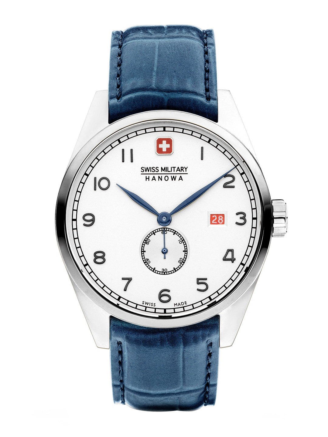 Buy SWISS MILITARY HANOWA Men Dial & Leather Textured Straps Analogue ...