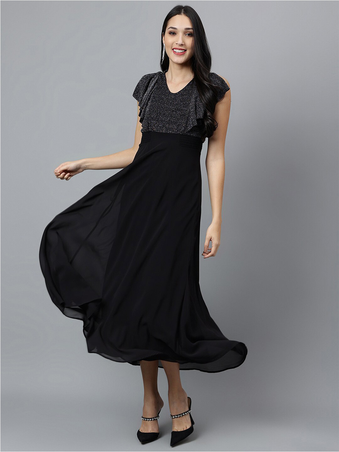 Buy Latin Quarters Embellished Fit & Flare Maxi Dress - Dresses for ...