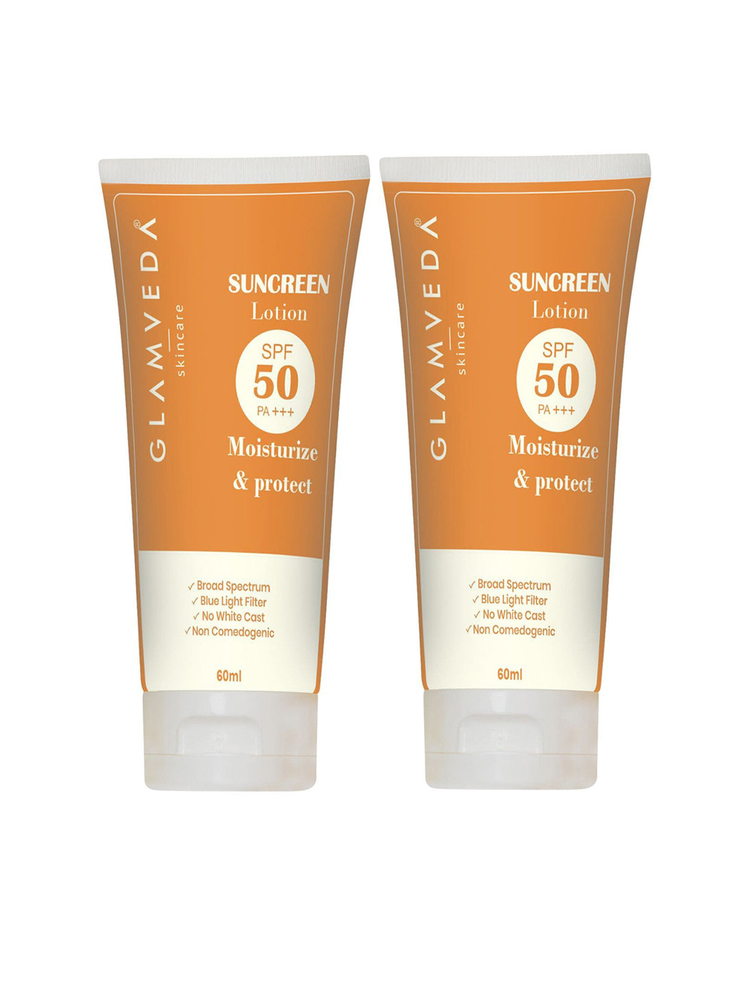 Buy GLAMVEDA Pack Of 2 SPF 50 PA+++ Blue Light Filter Sunscreen Lotion ...