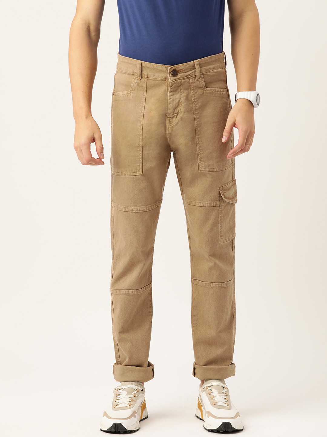 Buy PARIS HAMILTON Men Relaxed Fit Stretchable Cargo Jeans - Jeans for ...