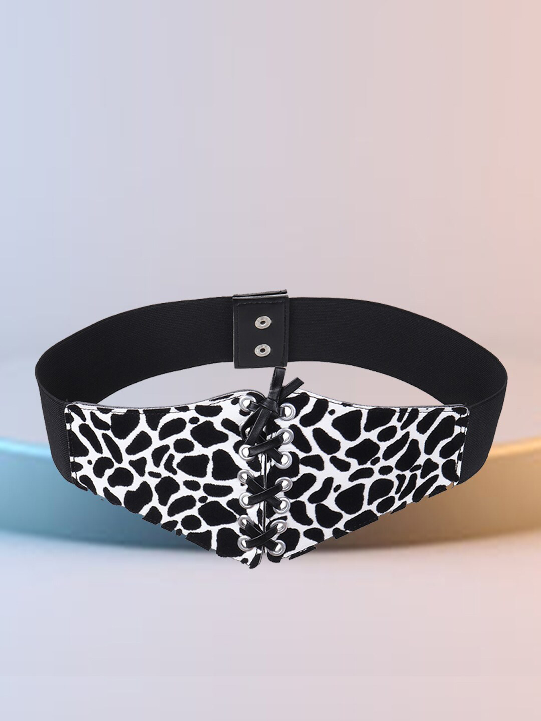 Buy DressBerry Women Black Stretchable Synthetic Leather Printed ...