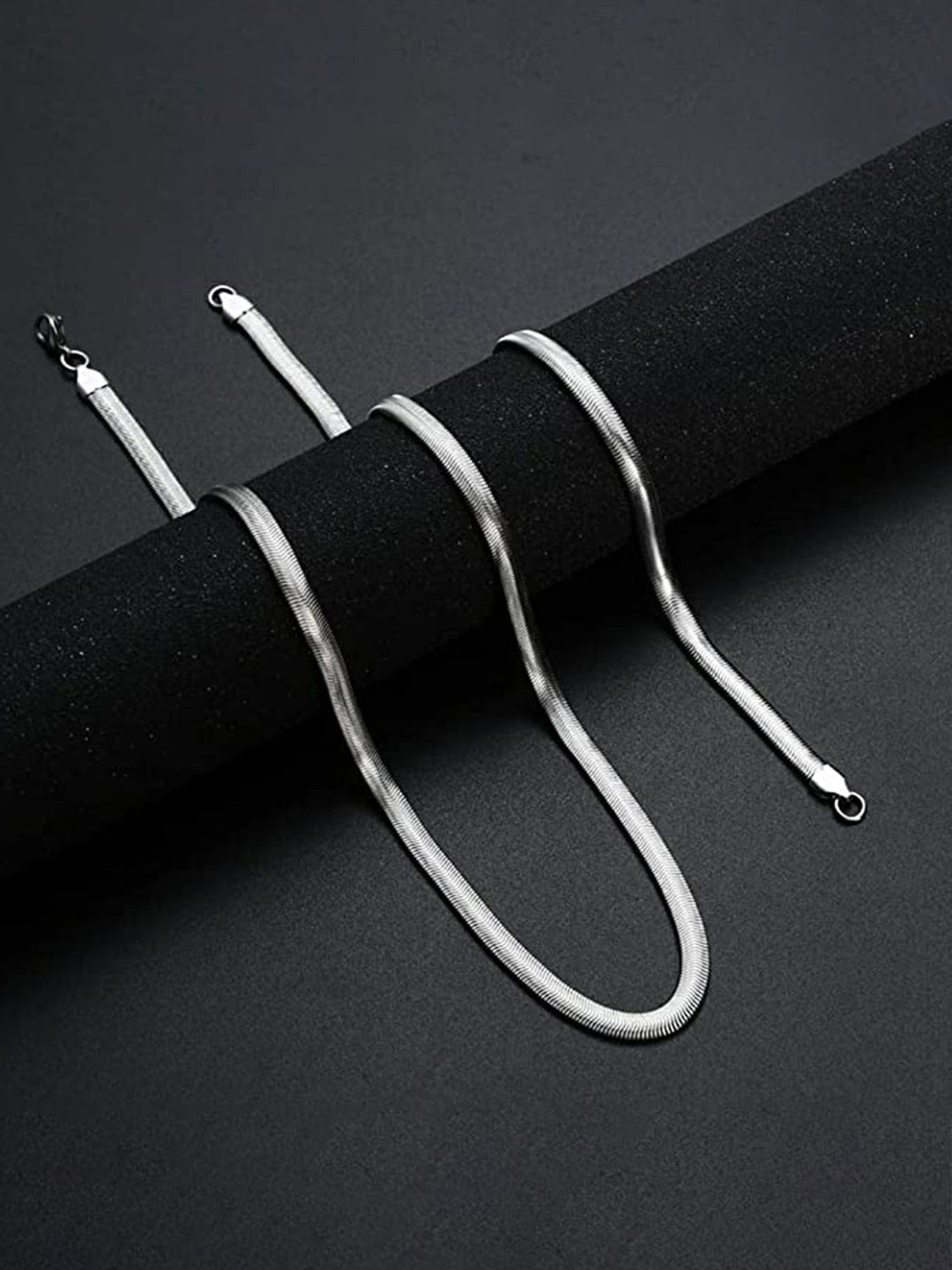 Buy VIEN Silver Plated Snake Chain - Necklace And Chains for Unisex ...