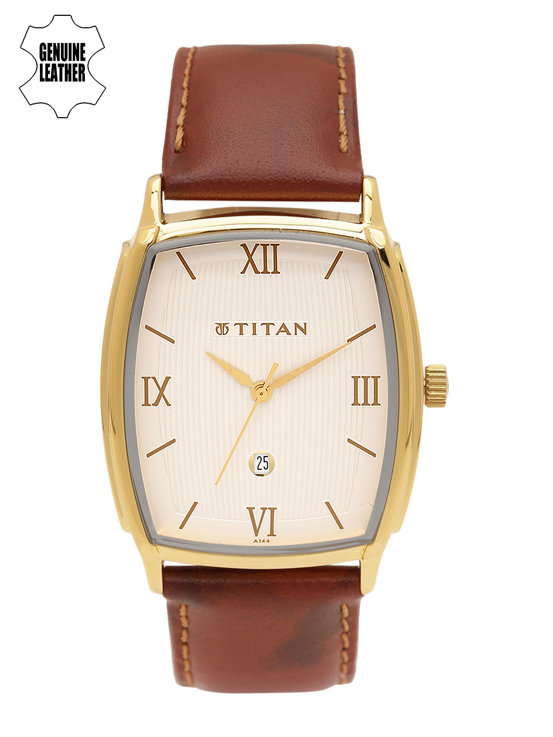 Buy Titan Men Off White Analogue Watch NJ1486YL01 - Watches for Men ...
