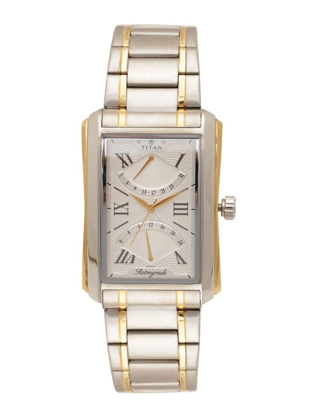 Buy Titan Retrograde Men Silver Toned Analogue Watch NH1694BM01 ...