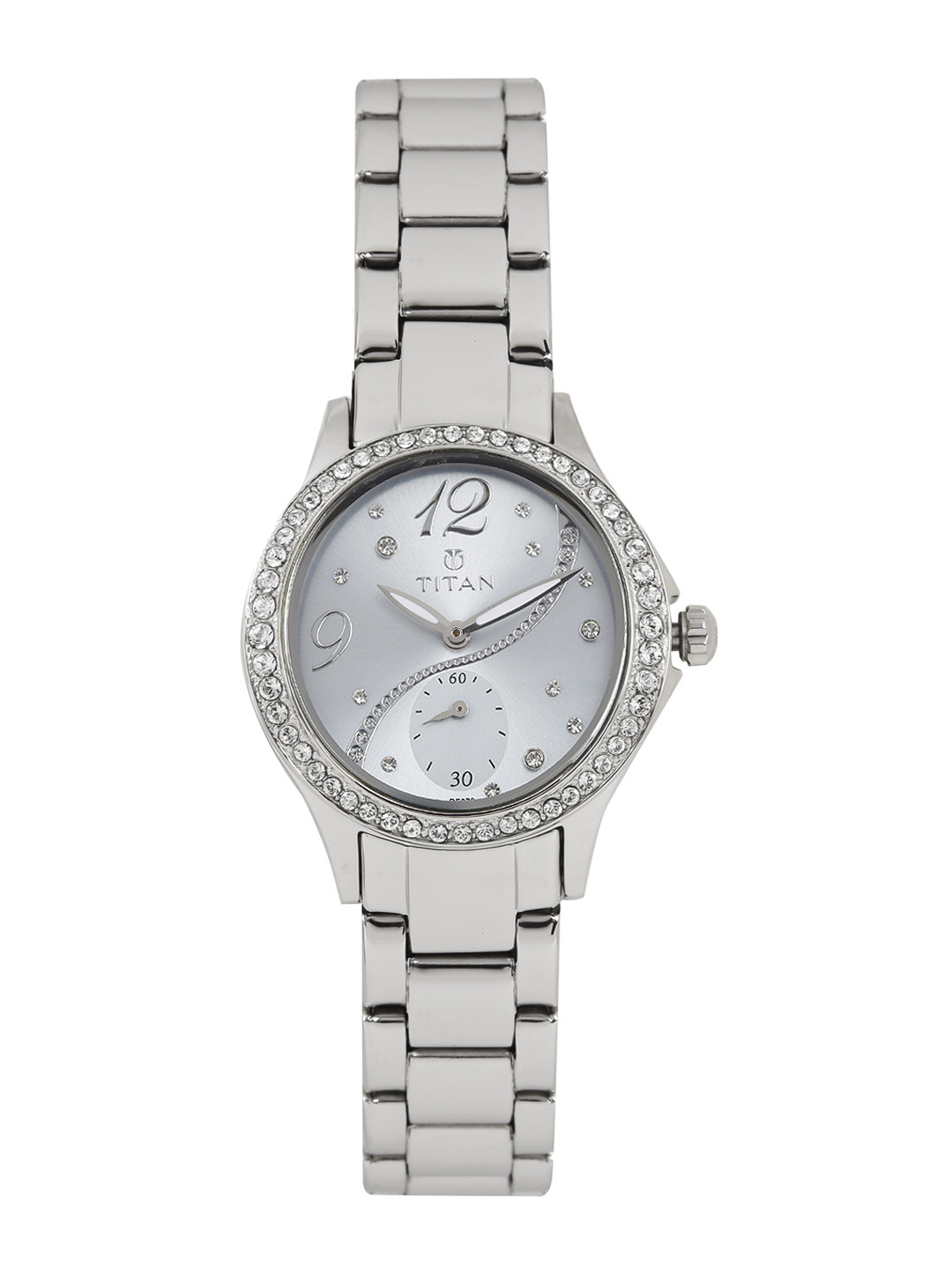 Buy Titan Women Silver Toned Analogue Watch NJ95024SM01J - Watches for ...