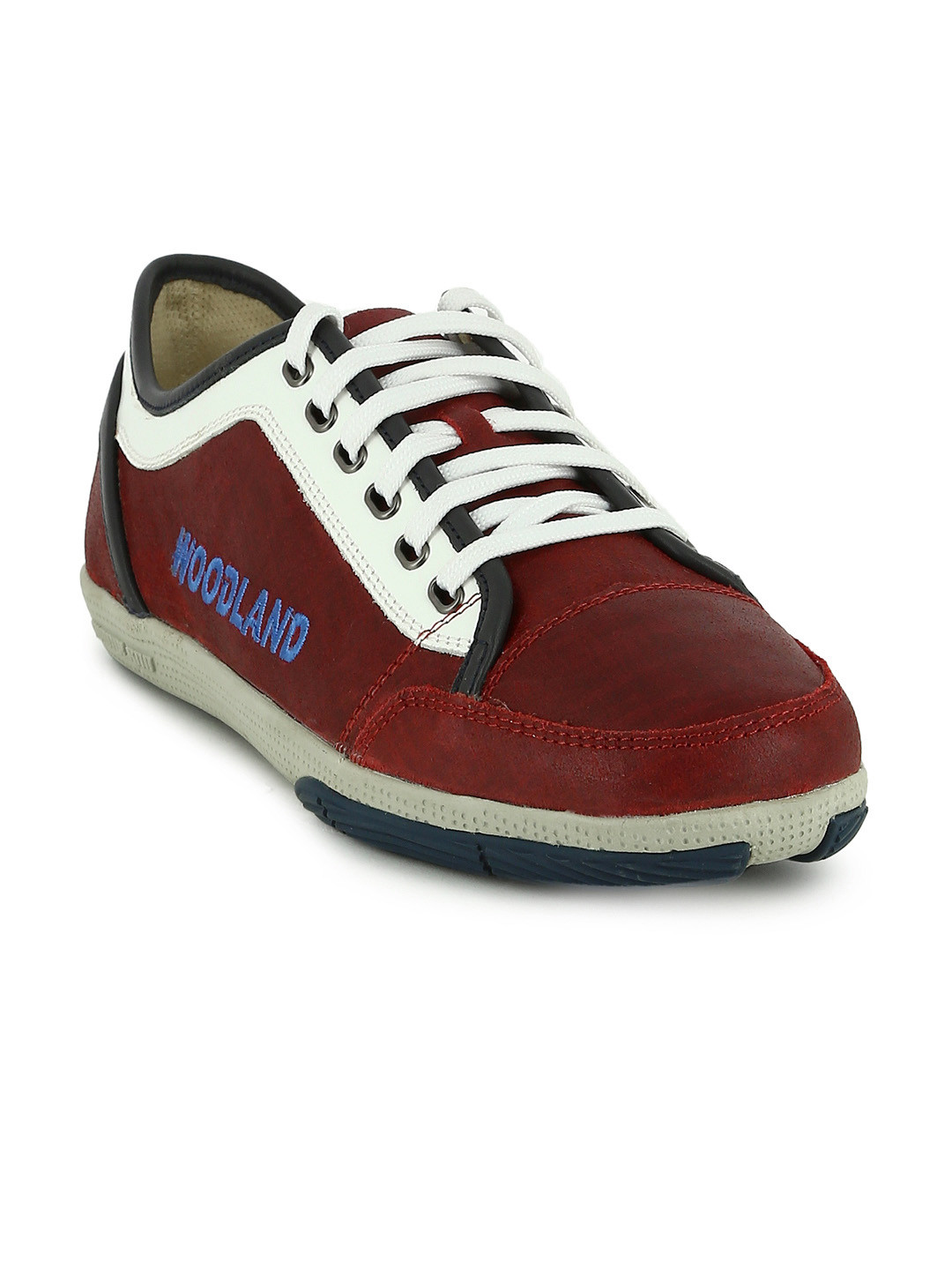 Buy Woodland Men Red Leather Sneakers - Casual Shoes for Men 2333880 ...
