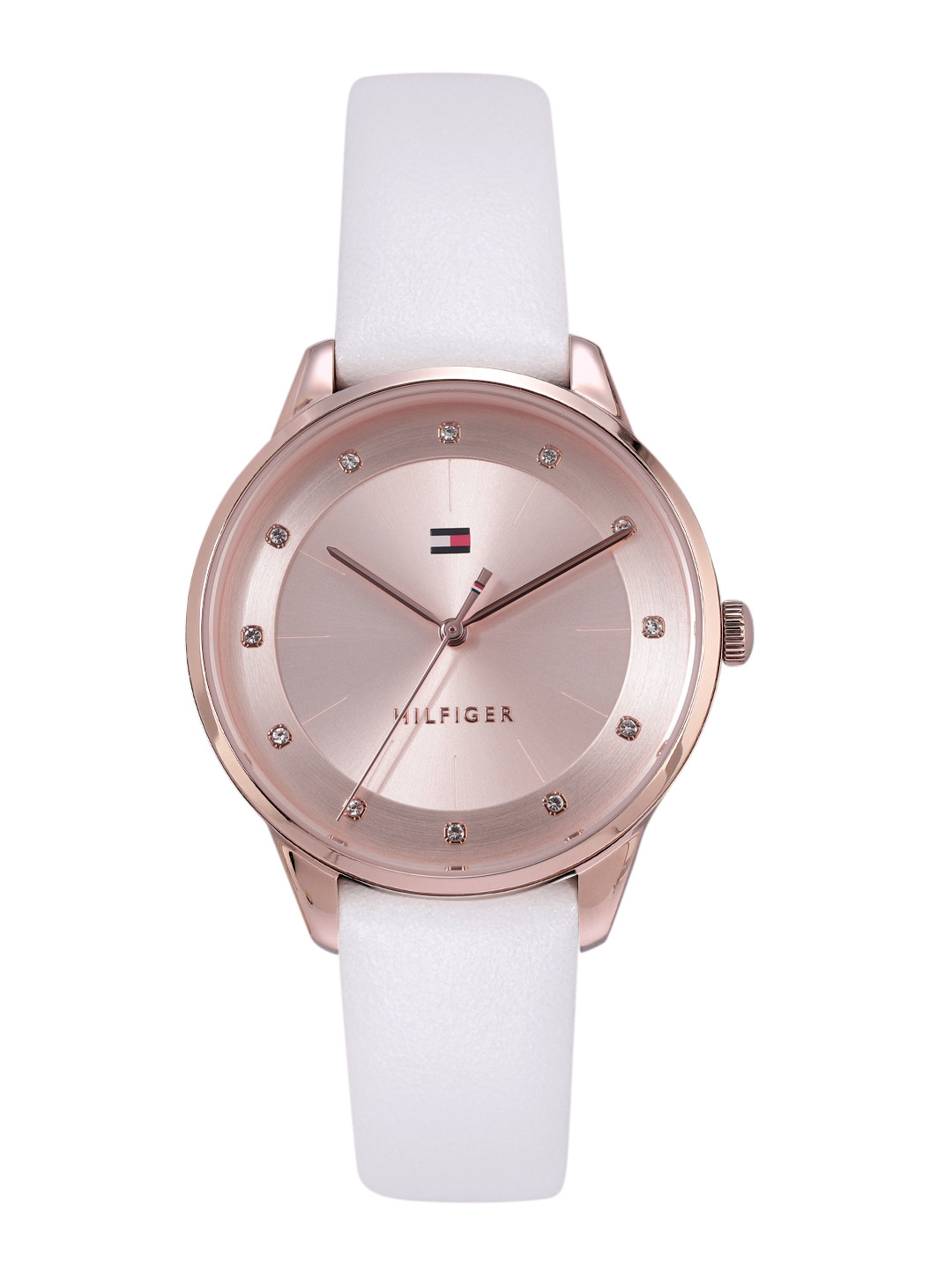 Buy Tommy Hilfiger Women Embellished Dial & Leather Straps Analogue ...