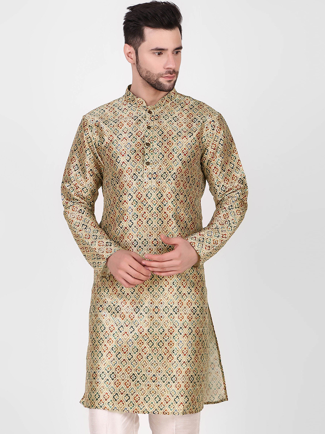Buy Koshin Ethnic Motifs Printed Kurta - Kurtas for Men 23350720 | Myntra