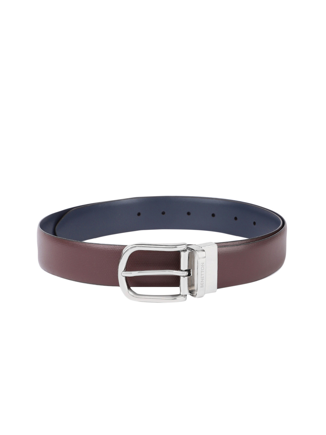 Buy United Colors Of Benetton Men Textured Leather Reversible Belt ...